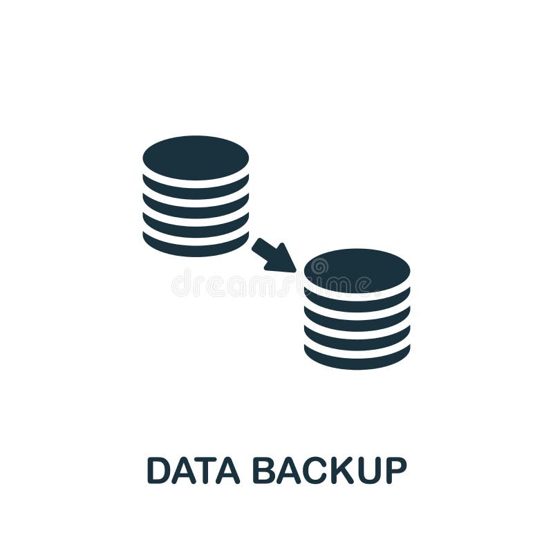 Data Backup Icon. Monochrome Simple Cyber Security Icon for Templates ...