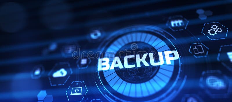 Data Backup Information Protection Cyber Security Concept on Virtual ...