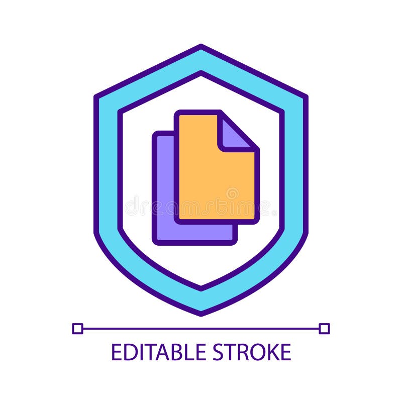 Data Backup Service To Protect Information RGB Color Icon Stock Vector ...