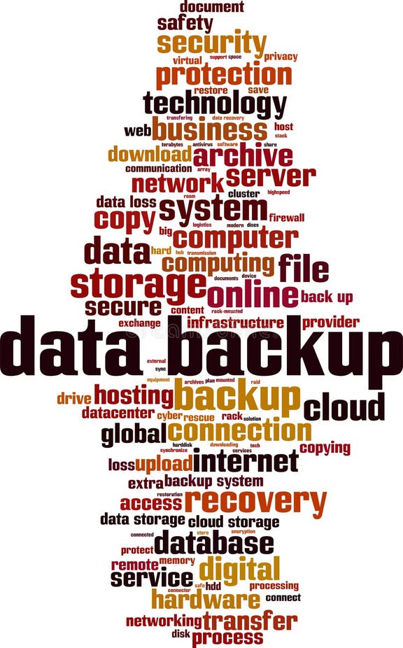 Data backup word cloud stock vector. Illustration of vector - 273196204
