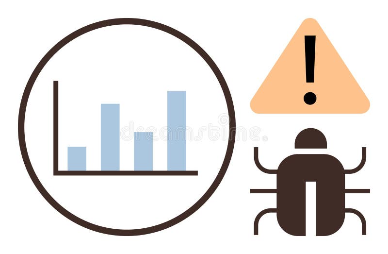 Bug Detection with Warning Symbol and Data Graph in Minimalist Design ...