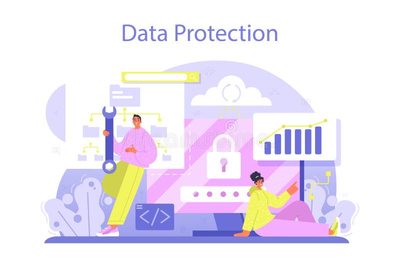 Data Base Administrator Concept. Manager Working at Data Center, Stock ...