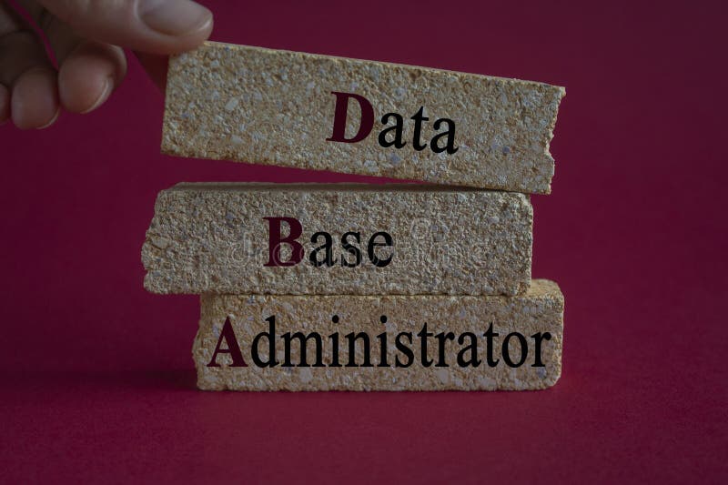 Data Base Administrator Symbol. DBA Acronym on Brick Blocks with ...
