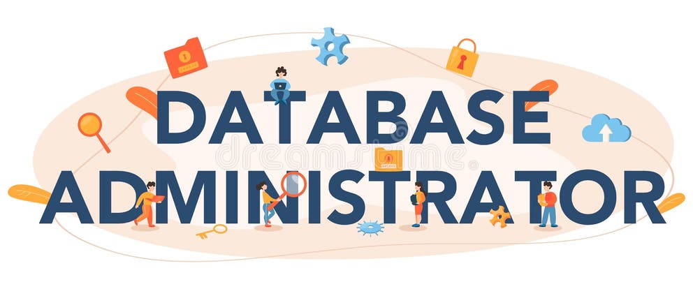 Data Base Administrator Typographic Header. it Professional Specialist ...