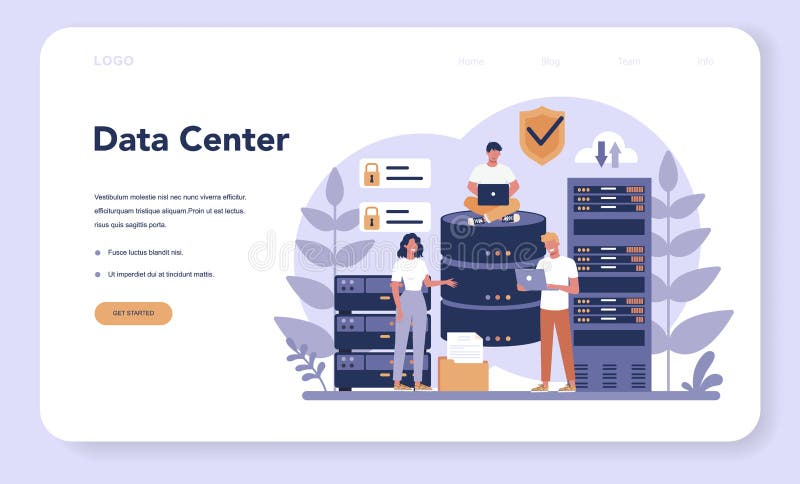 Database Administrator Concept. Admin or Manager Working Stock Vector - Illustration of ...