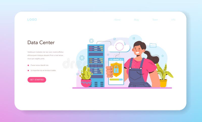 Data Base Administrator Web Banner or Landing Page. Manager Stock ...