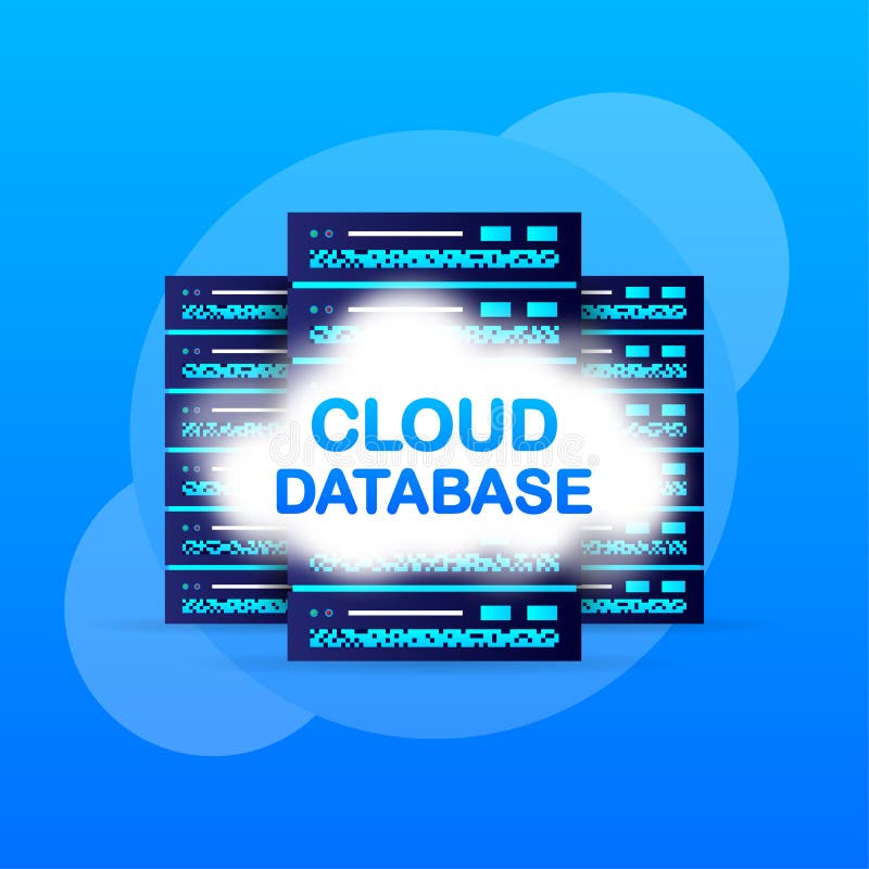 Data Base, Cloud. Network Servers Computer Hardware Technology Decorative Elements Stock Vector ...