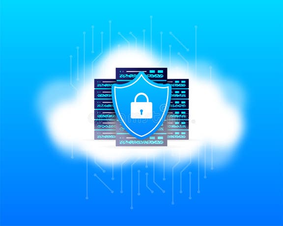 Data Base, Cloud. Network Servers Computer Hardware Technology Decorative Elements Stock Vector ...