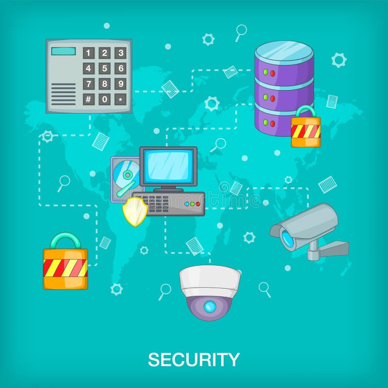 Data Base Concept Structure, Cartoon Style Stock Vector - Illustration ...