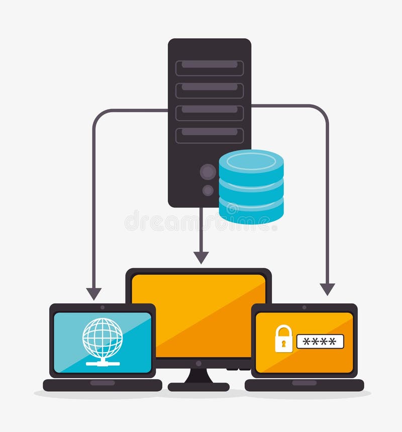 Data base design. stock vector. Illustration of system - 58823609