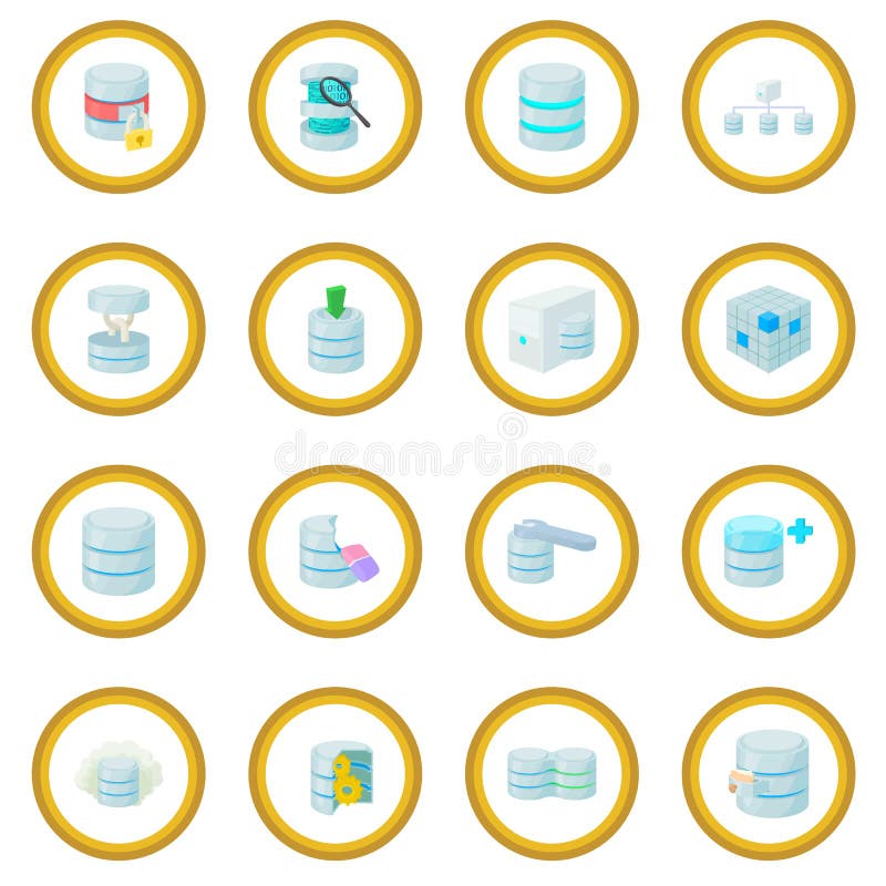 Data base icon circle stock illustration. Illustration of financial ...