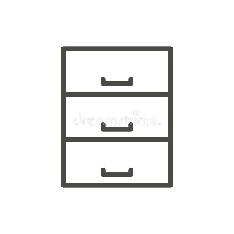 Data Base Icon Vector. Outline Archive. Line Data Symbol Stock Vector ...