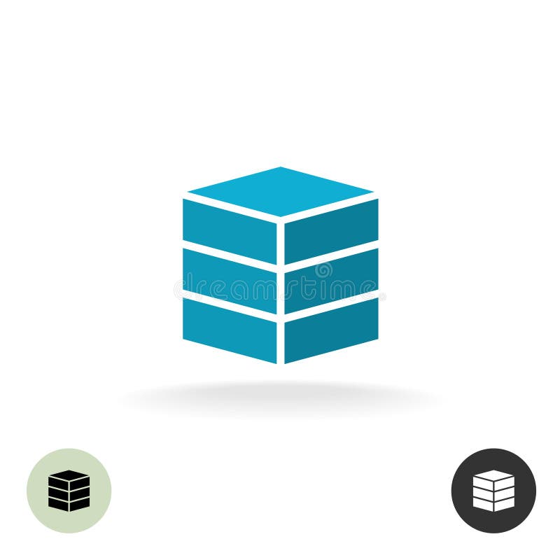 Data Base Logo. Simple Geometric 3d Box Symbol Stock Vector ...