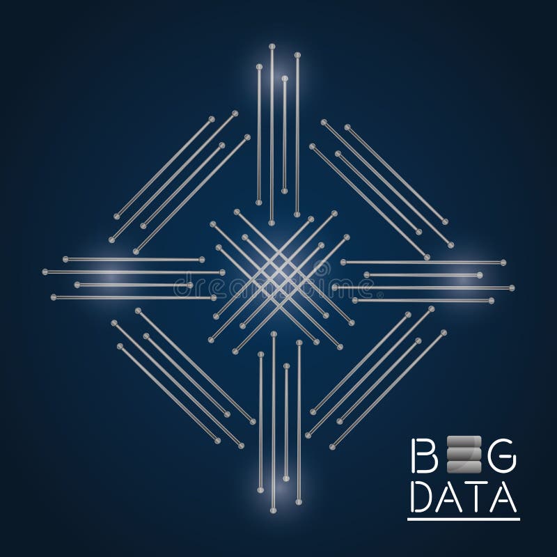 Data Base Process Abstract Circuit Structure Analysis Stock Vector