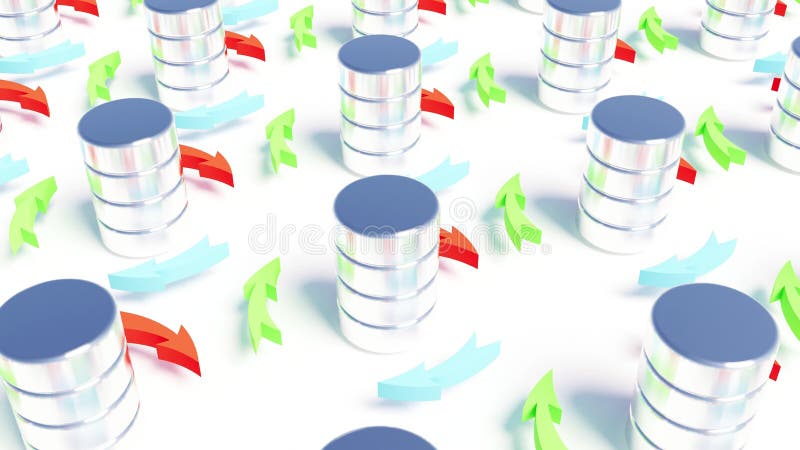 Data Base Servers Cloud Technology 3d Stock Illustration - Illustration ...