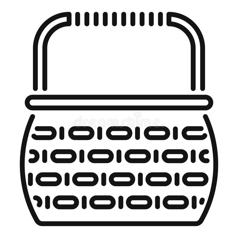 Data Basket Storage Information Binary Code Icon Stock Illustration ...