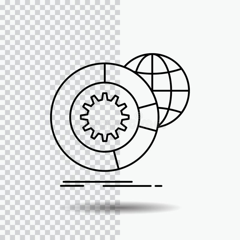 Data, Big Data, Analysis, Globe, Services Line Icon on Transparent ...