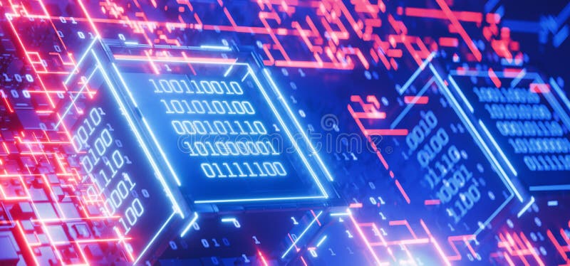 Big Data on Abstract Digital Background. Futuristic Data Warehouse. Big ...