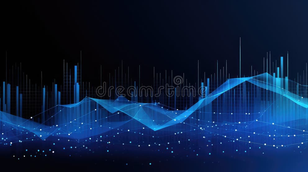 Data blue graph background stock illustration. Illustration of hover ...