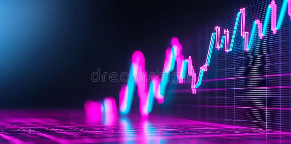 Data Blurring on an Abstract Wireframe Background. Presentation Concept ...