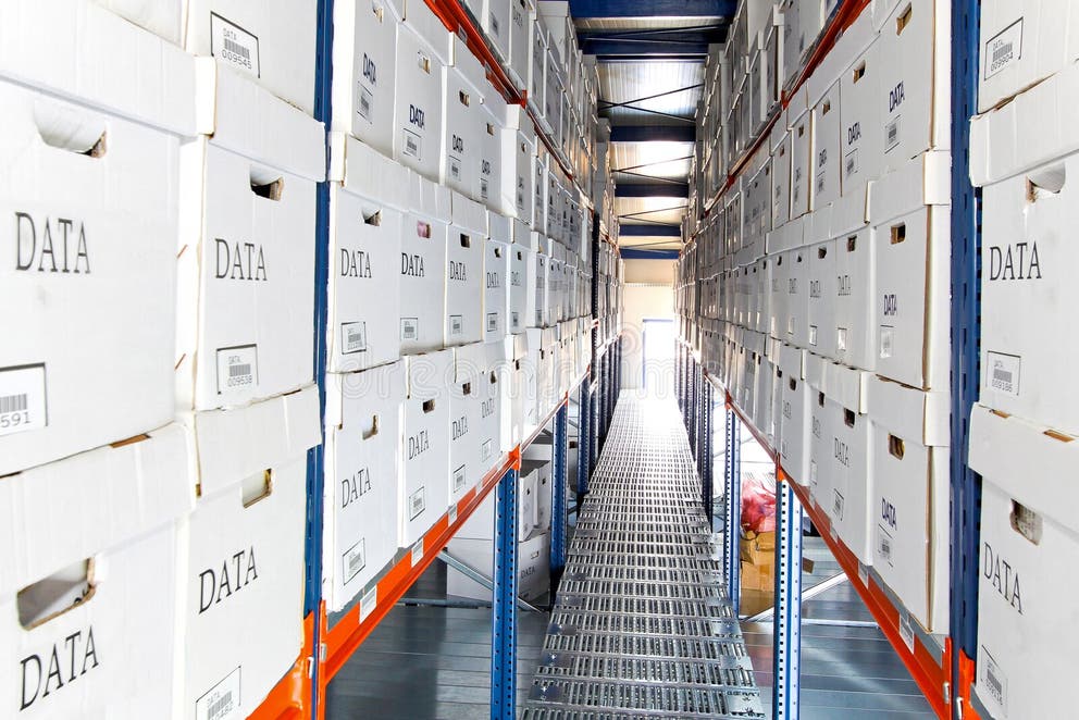 Data boxes rows stock image. Image of rows, interior - 10412183