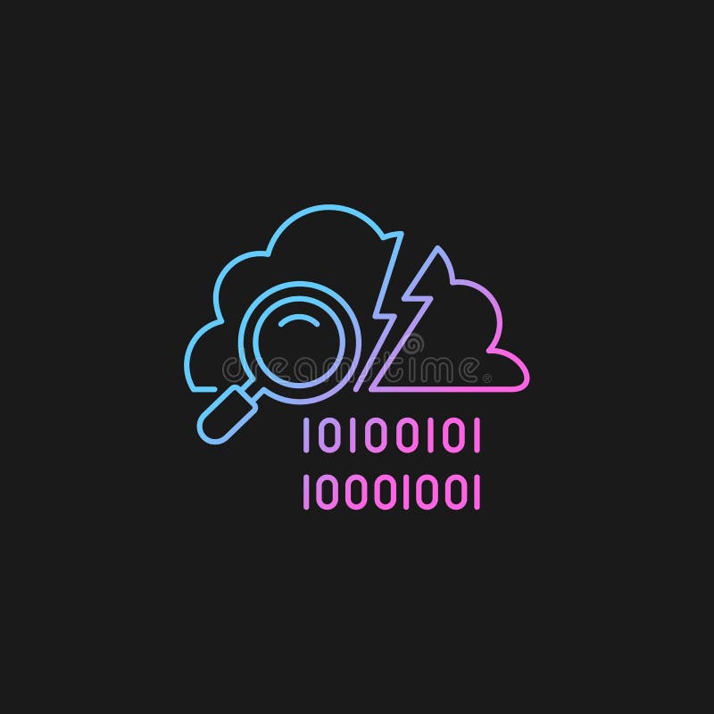 Data Breach Detection Gradient Vector Icon for Dark Theme Stock Vector ...