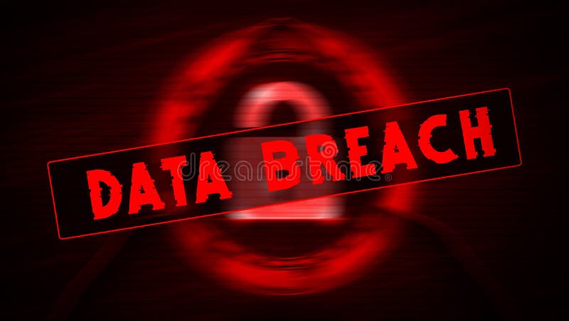 Data Breach and Security Threats Concept Background in Red Alarming ...