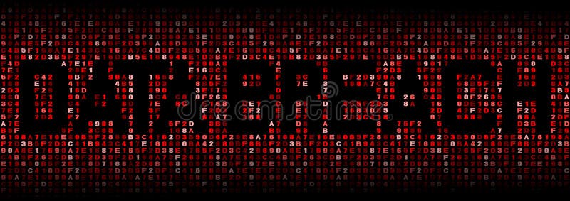 Data Breach Text on Hex Code Illustration Stock Illustration ...