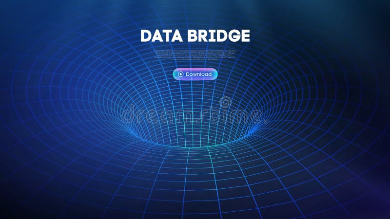 Data Bridge Vector Illustration. Traffic Big Data and Data ...