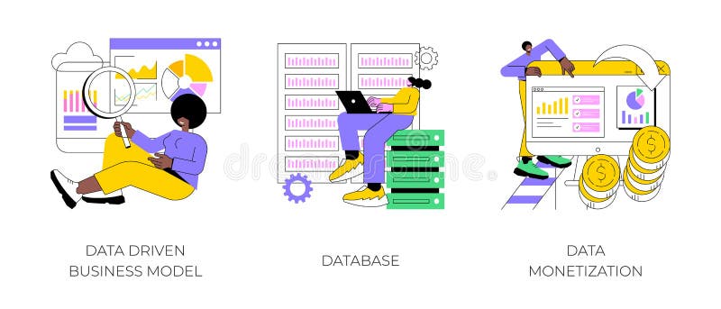 Data Business Strategy Abstract Concept Vector Illustrations. Stock ...