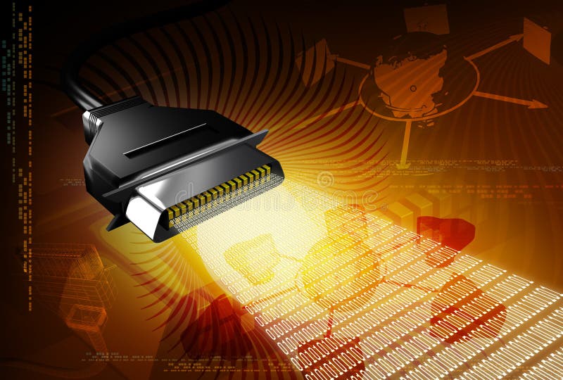 Data cable stock illustration. Illustration of graphic - 7006283