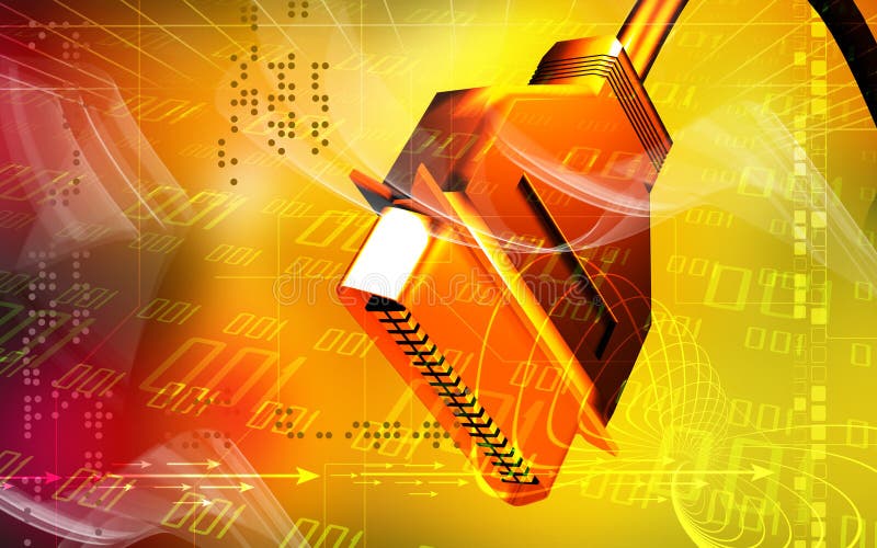 Data cable stock illustration. Illustration of port, colour - 7345819