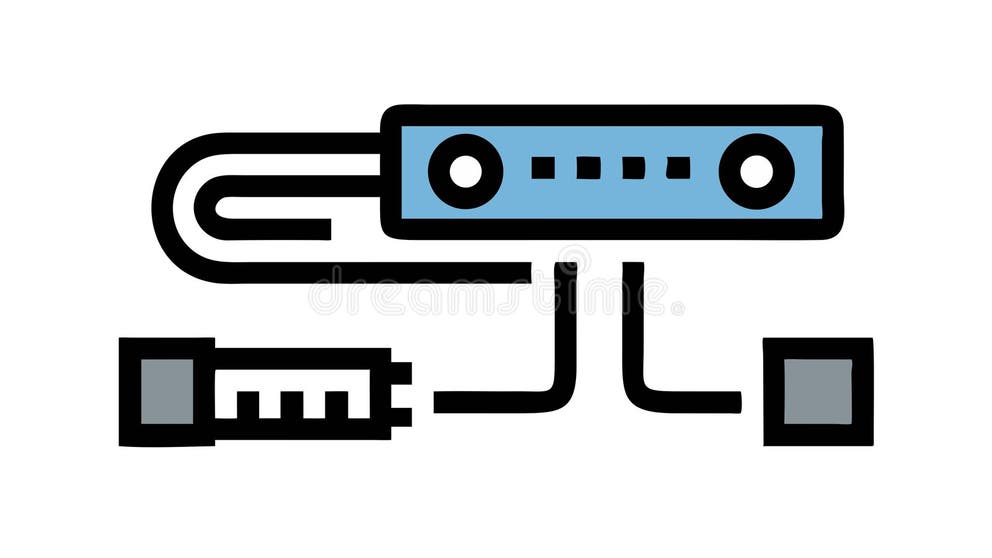 Data Cable Connection, Network Wiring, Vector Design Generative AI ...