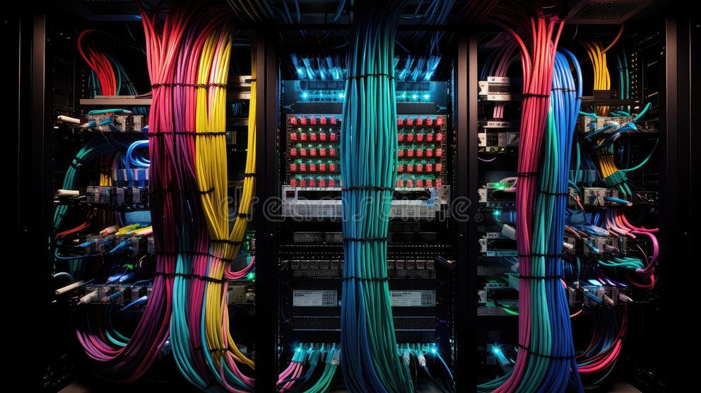 Data cable to cloud stock illustration. Illustration of center - 319440100