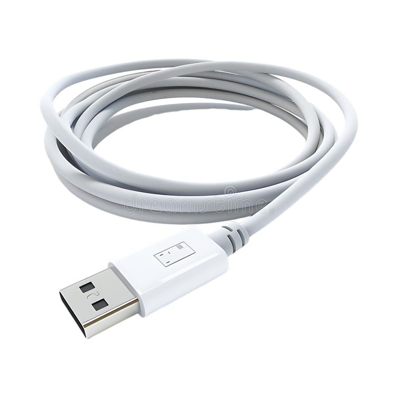 Data Cable on Transparent Background - Ai Generated Stock Illustration ...