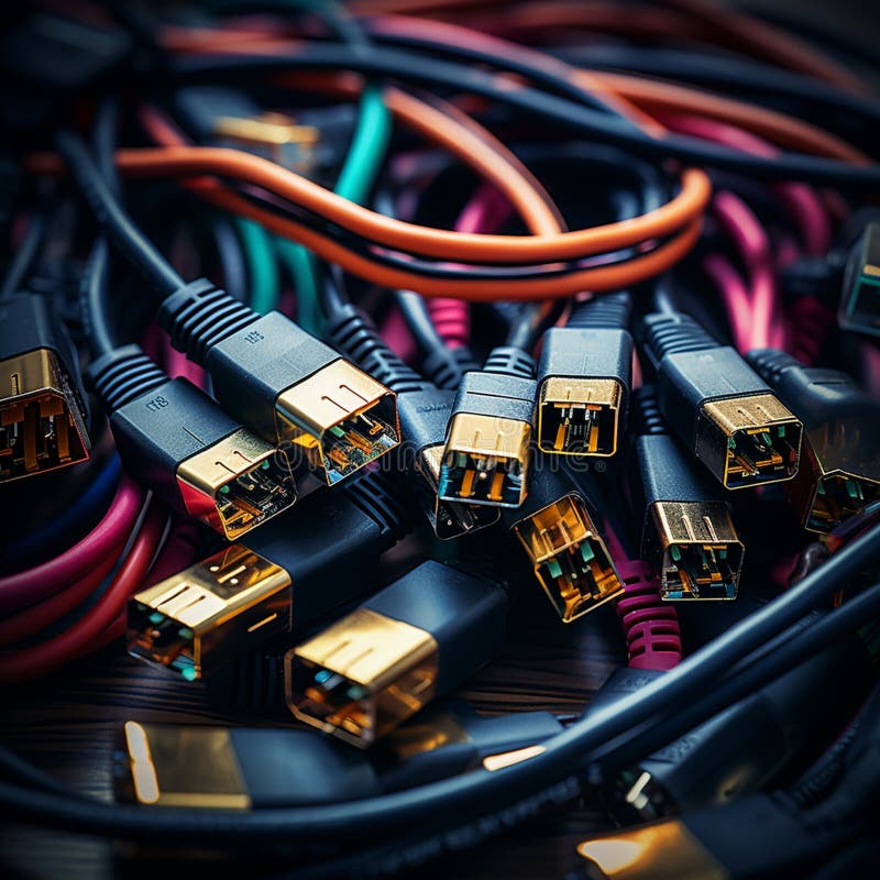 Computer Equipment Data Cable Technology Illustration Stock ...