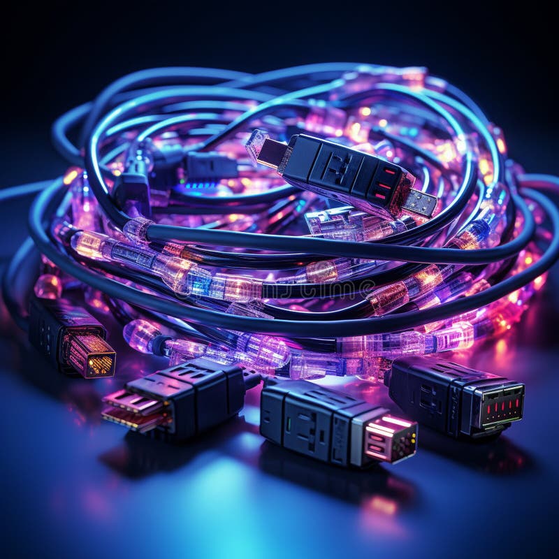 Computer Equipment Data Cable Technology Illustration Stock ...