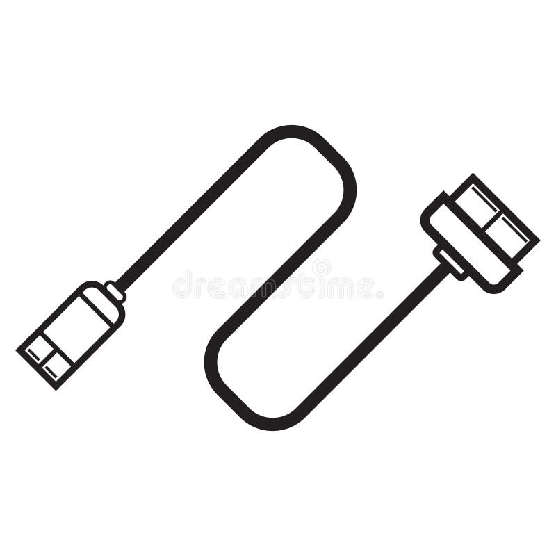 Data Cable. Vector Illustration Decorative Design Stock Vector ...