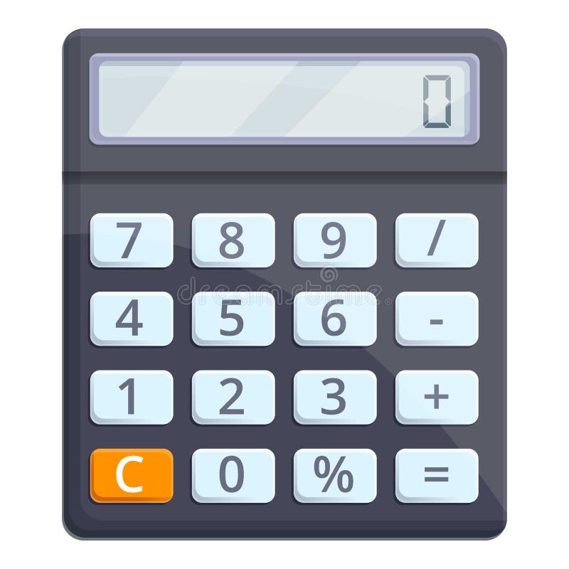 Big Button Calculator Icon, Cartoon Style Stock Vector - Illustration ... Big Button Calculator Icon, Cartoon Style Stock Vector - Illustration ...