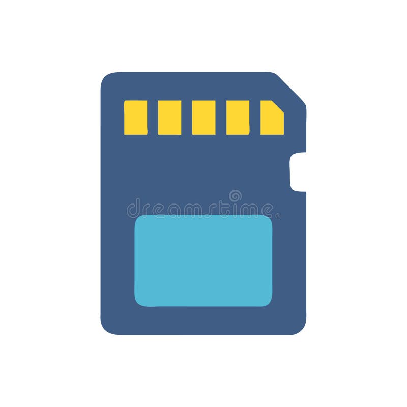 Data Card Icon for Digital Memory Stock Vector - Illustration of ...