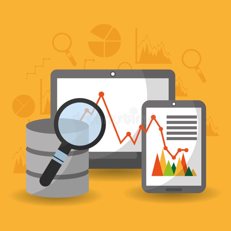 Data Center Analysis Research Financial Diagram Network Stock Vector ...