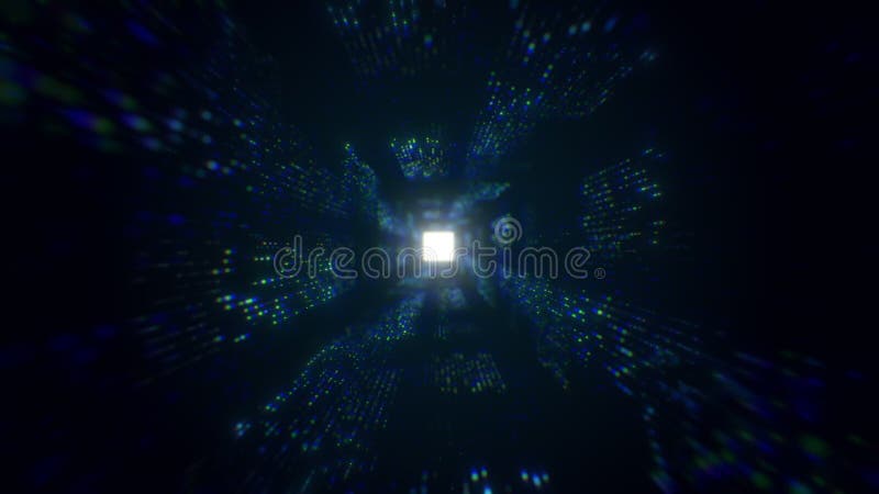 Data Center, Binary and Code, Matrix with Cyber Space and Global Network with Digital ...