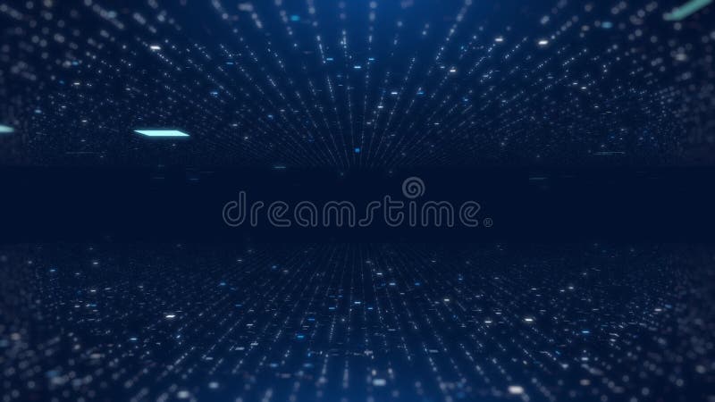 Data Center Binary Code Running, Big Data for Business, Dark Blue ...