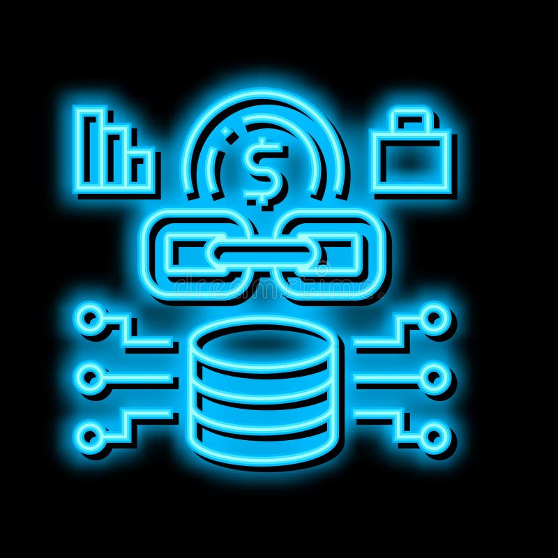 Data Center Business Neon Glow Icon Illustration Stock Vector ...