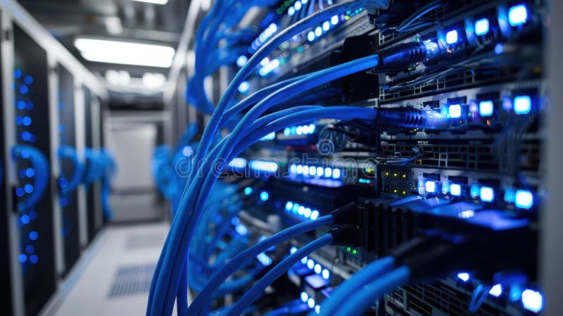 The Data Center Cables.AI Generated Image Stock Photo - Image of ...