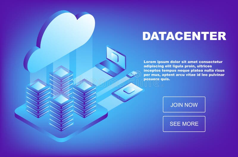 Data Center Cloud Computer Connection Hosting Server Database ...