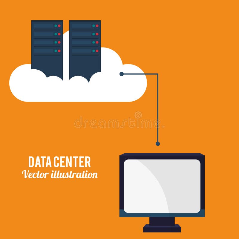 Data Center Cloud Computing Technology Stock Vector - Illustration of networking, computing ...
