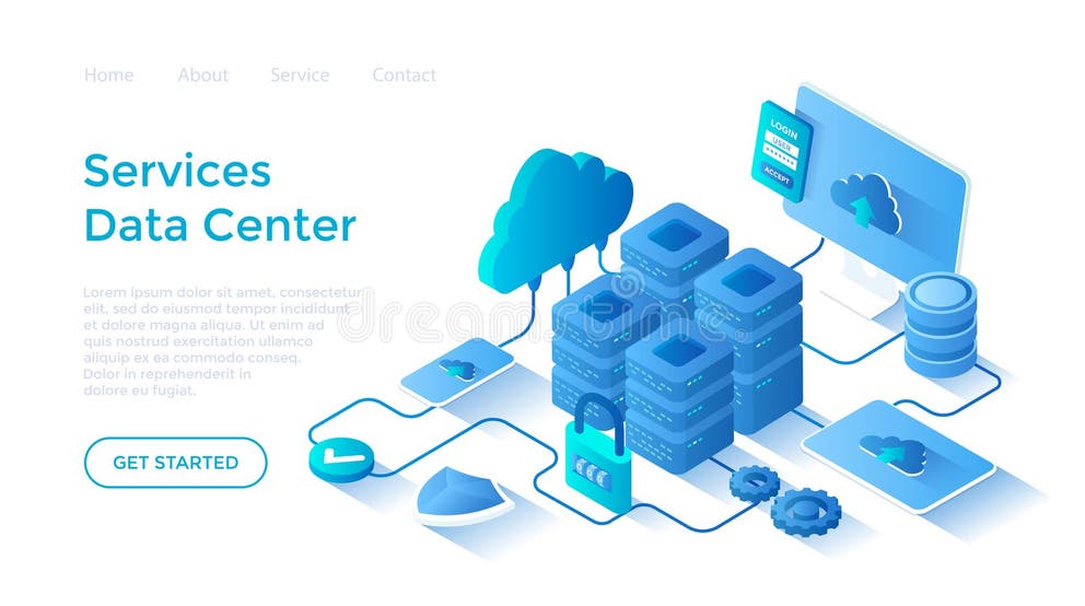 Data Center Cloud Services Information Processing, Hosting, Provider, Storage, Networking ...
