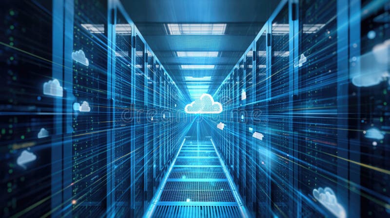 Cloud Data Center stock photo. Image of computer, storage - 304674424