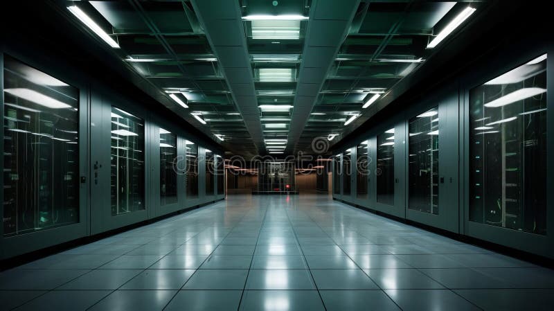 Modern Data Center Awaits Renovation for Enhanced Efficiency Stock ...